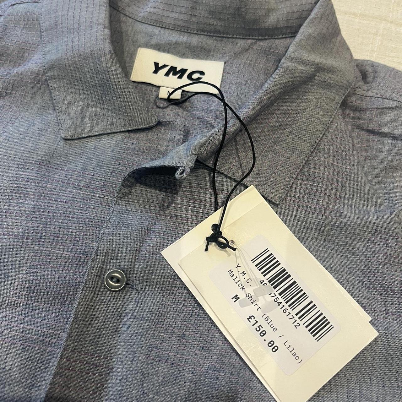 YMC Malick shirt in blue/lilac. Size Medium. New... - Depop
