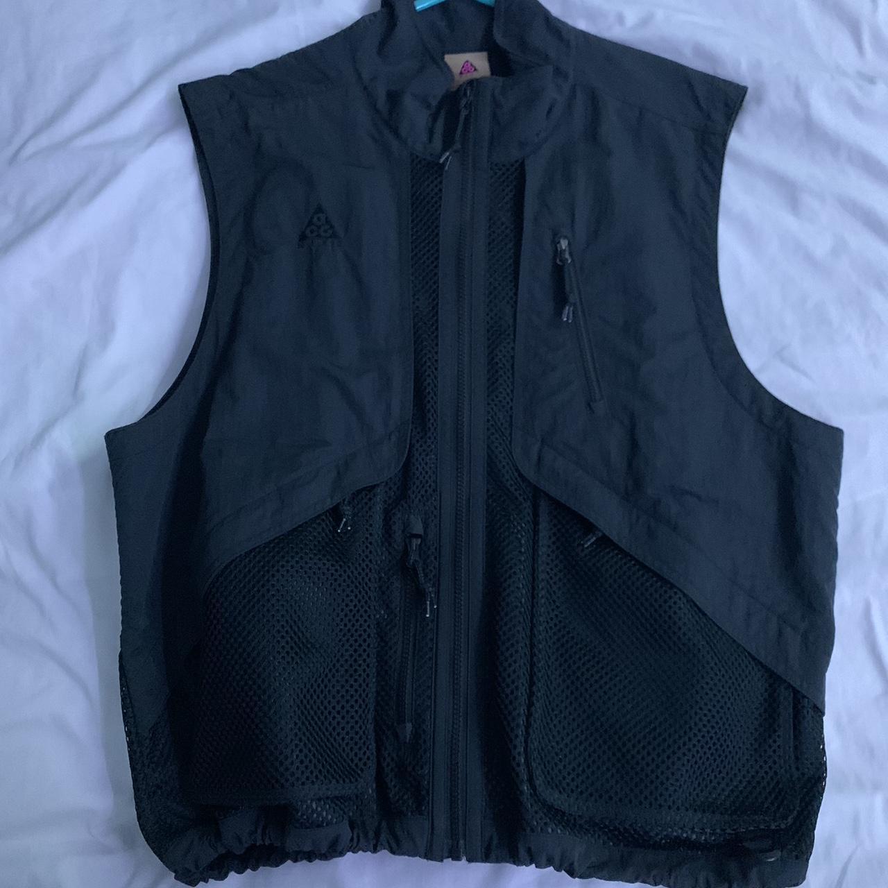 Nike ACG Utility Zip Vest Mesh material on lower... - Depop