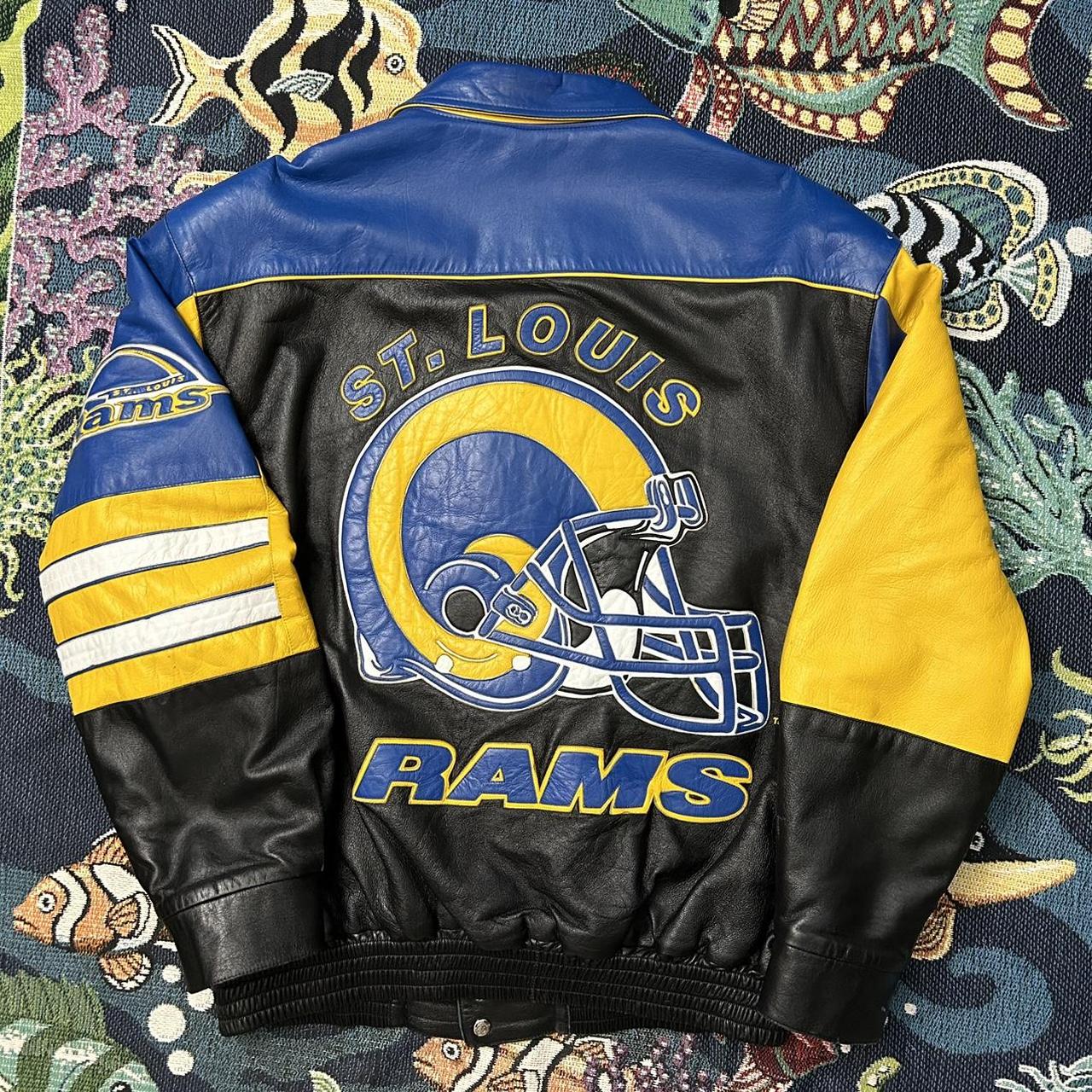 Vintage St. Louis Rams Jeff Hamilton NFL Leather... - Depop