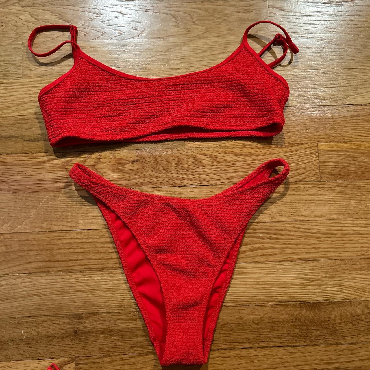 the cutest PACSUN SWIMSUIT in red top is medium,... - Depop