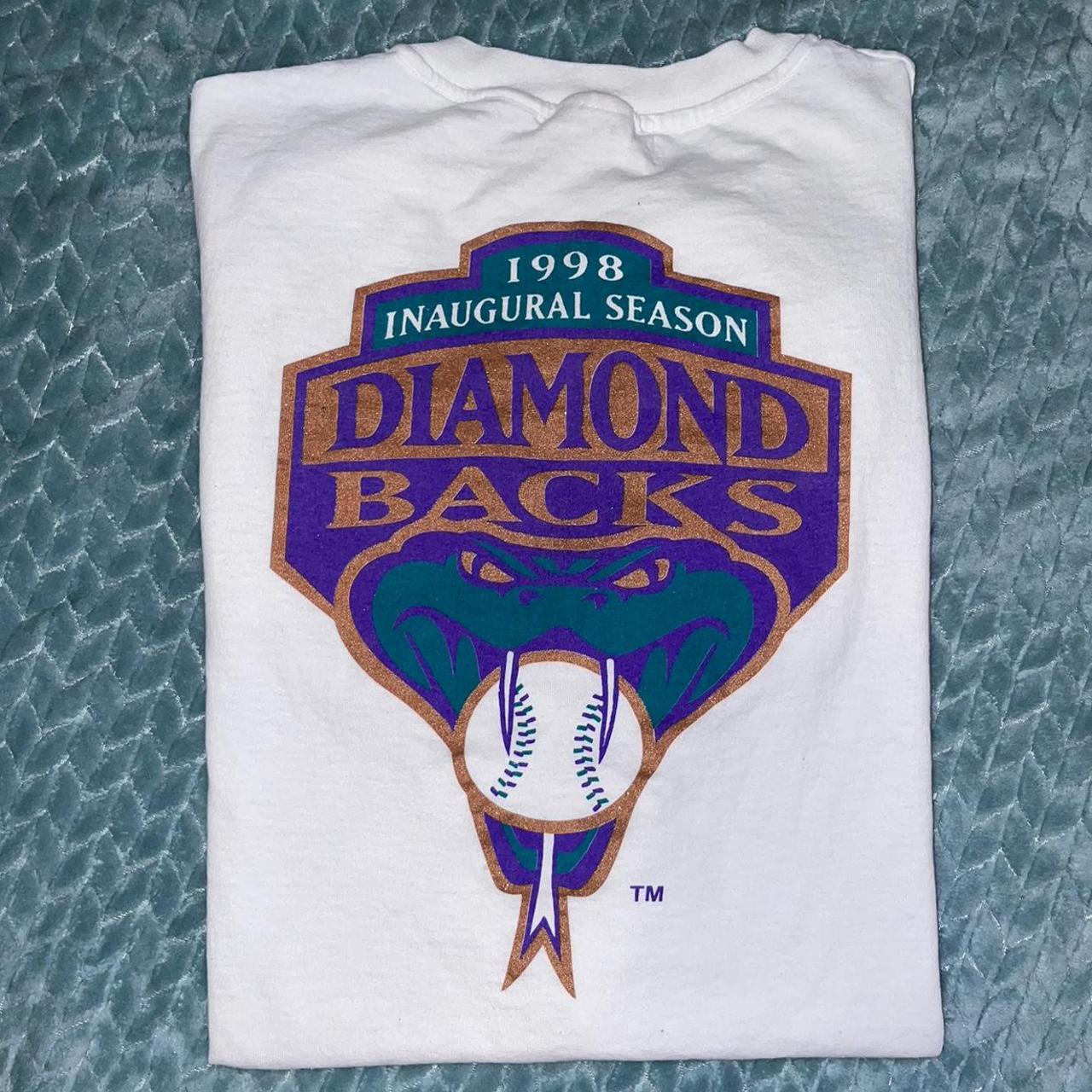 90s diamondbacks tee Big logo on back hit Xl - Depop