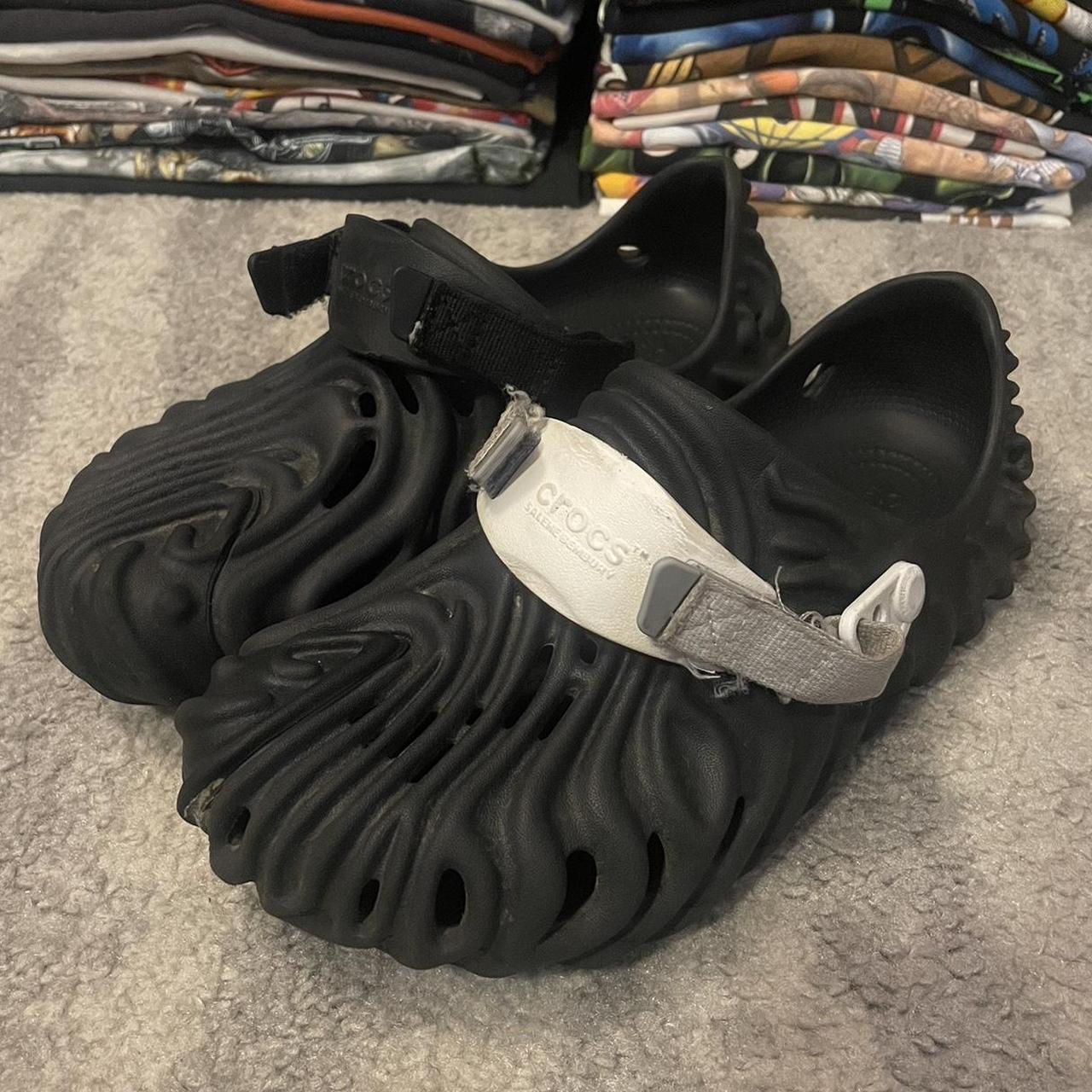 Salehe bembury Sasquatch black crocs Size 9 but... - Depop