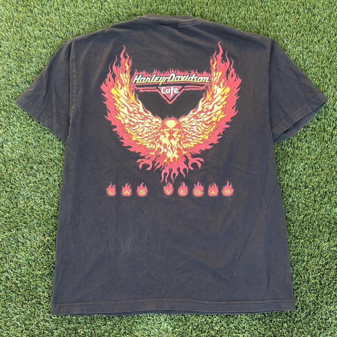 Vintage fire Phoenix Harley Davison cafe tee Size... | Depop
