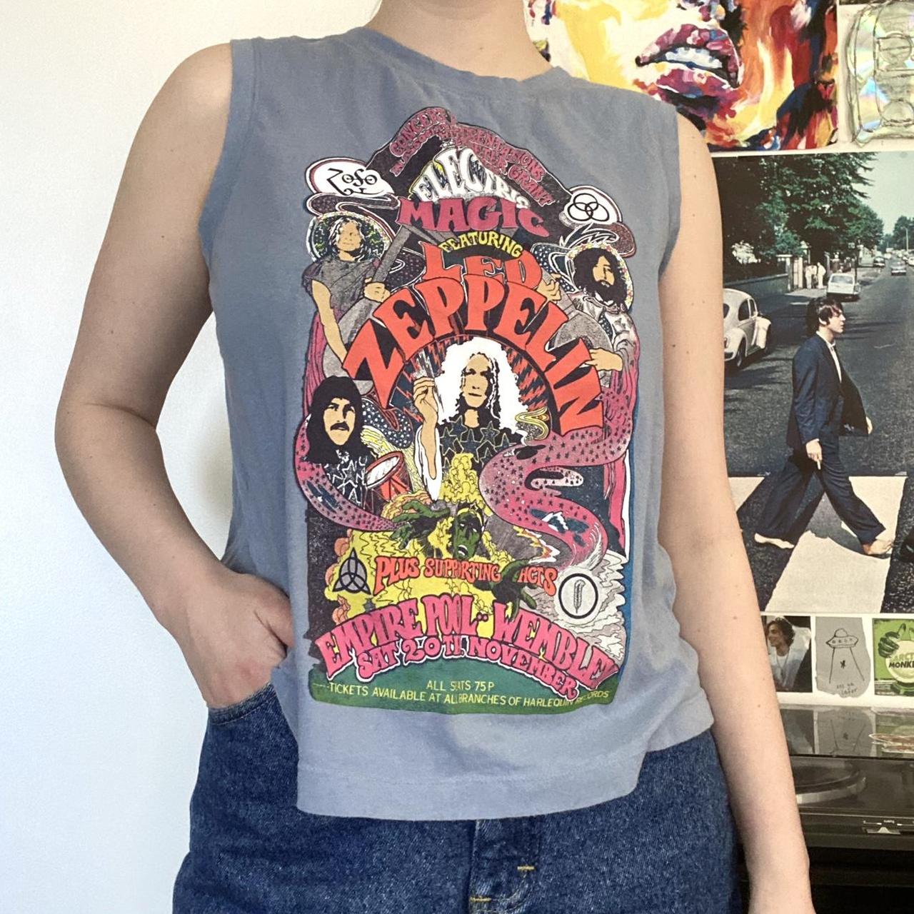 🍄 led zeppelin muscle tank top 🍄 model... - Depop