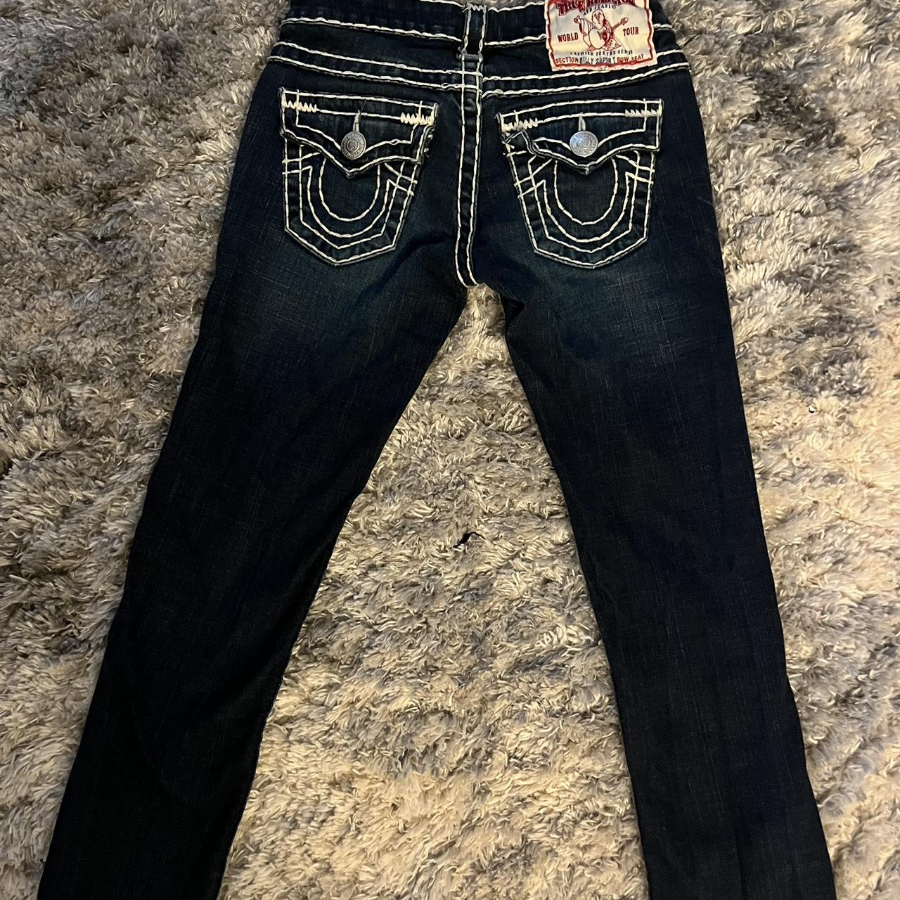 True Religion BootCut Jeans Low Rise Size 2 Waist... - Depop