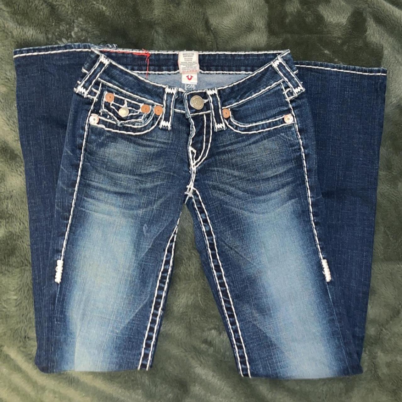 TRUE RELIGION BOOTCUT JEANS waist is 25... - Depop TRUE RELIGION BOOTCUT JEANS waist is 25... - Depop
