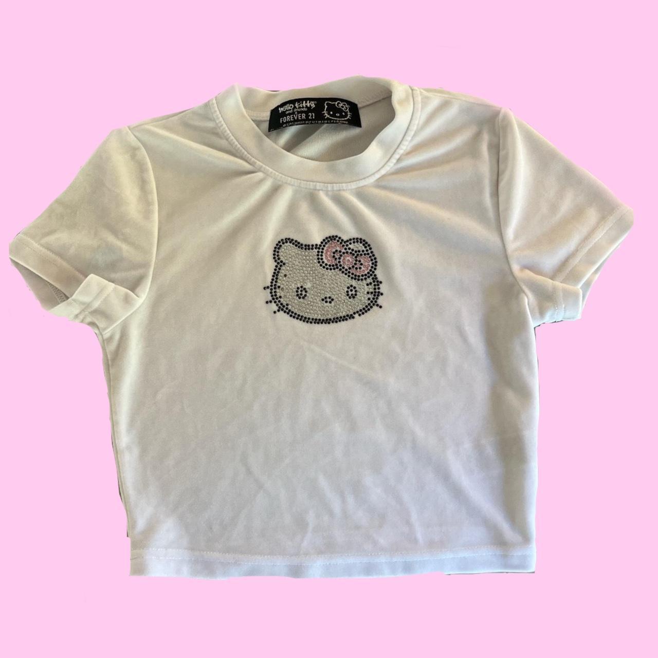 super cute hello kitty top size s flexible... - Depop