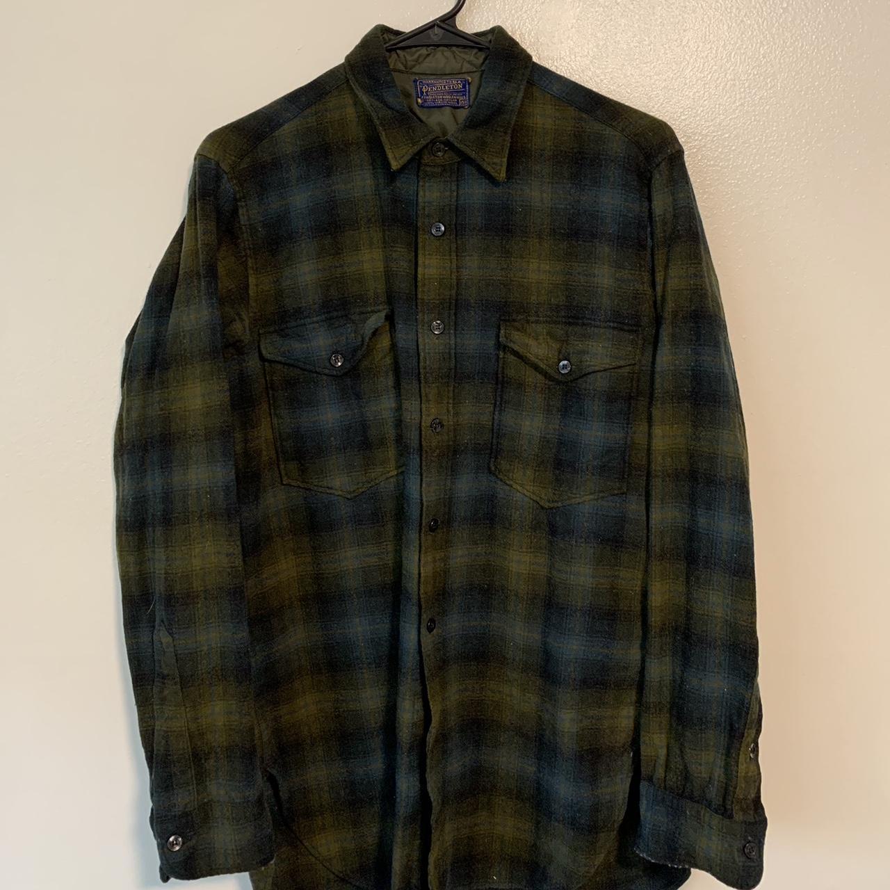 Authentic Pendleton wool button up Size 15 1/2 -... - Depop