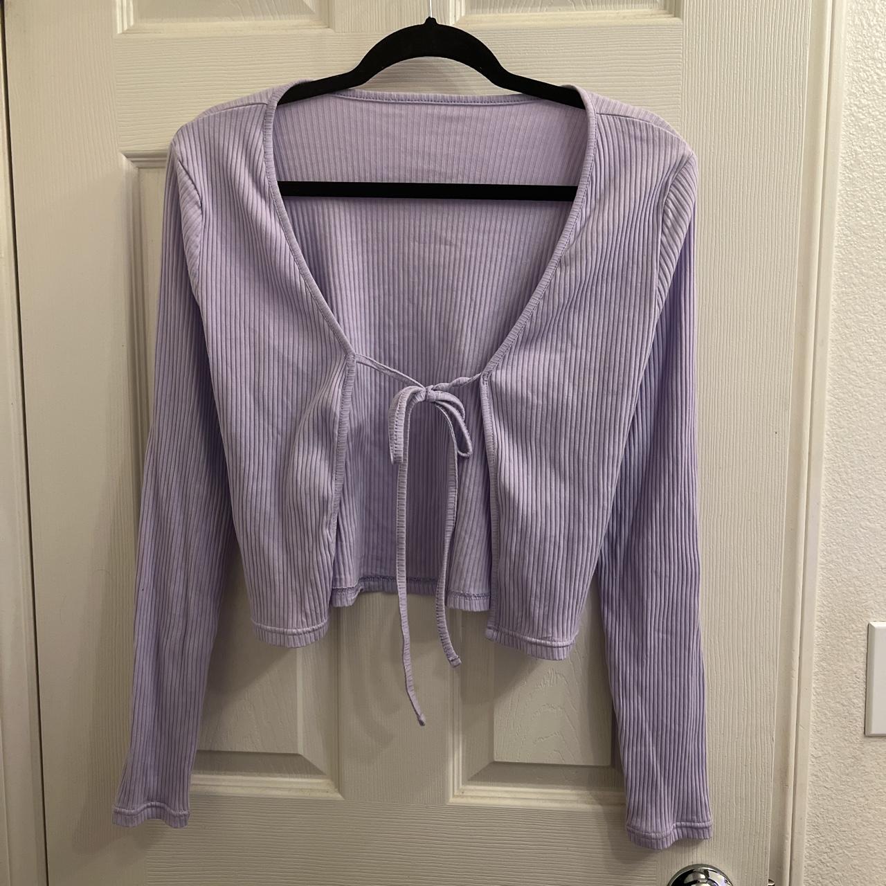 lilac cardigan size m-l - Depop