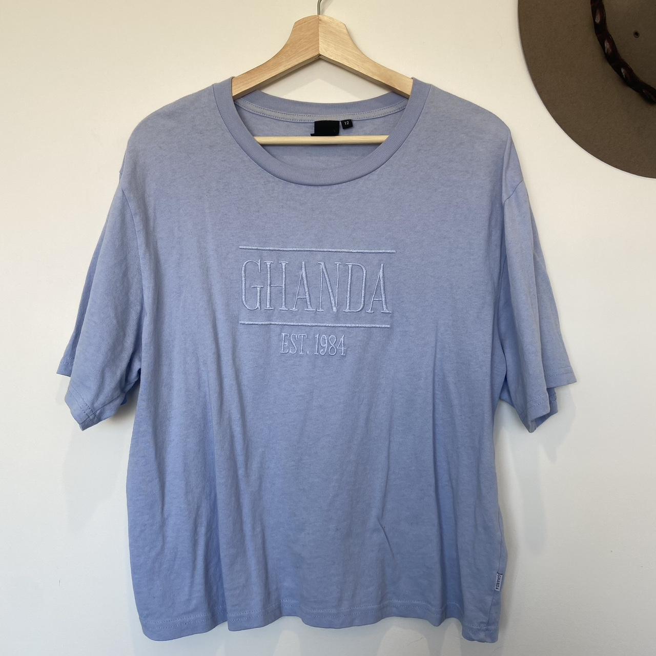 GHANDA - Pale blue t-shirt, SIZE 12 #ghanda... - Depop
