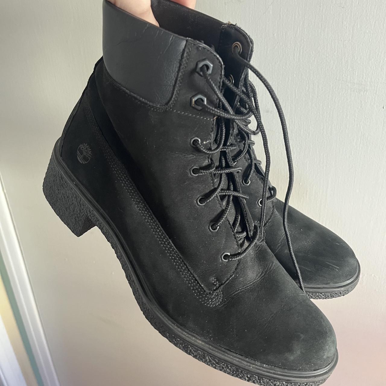 Timberland Women's Black Boots | Depop