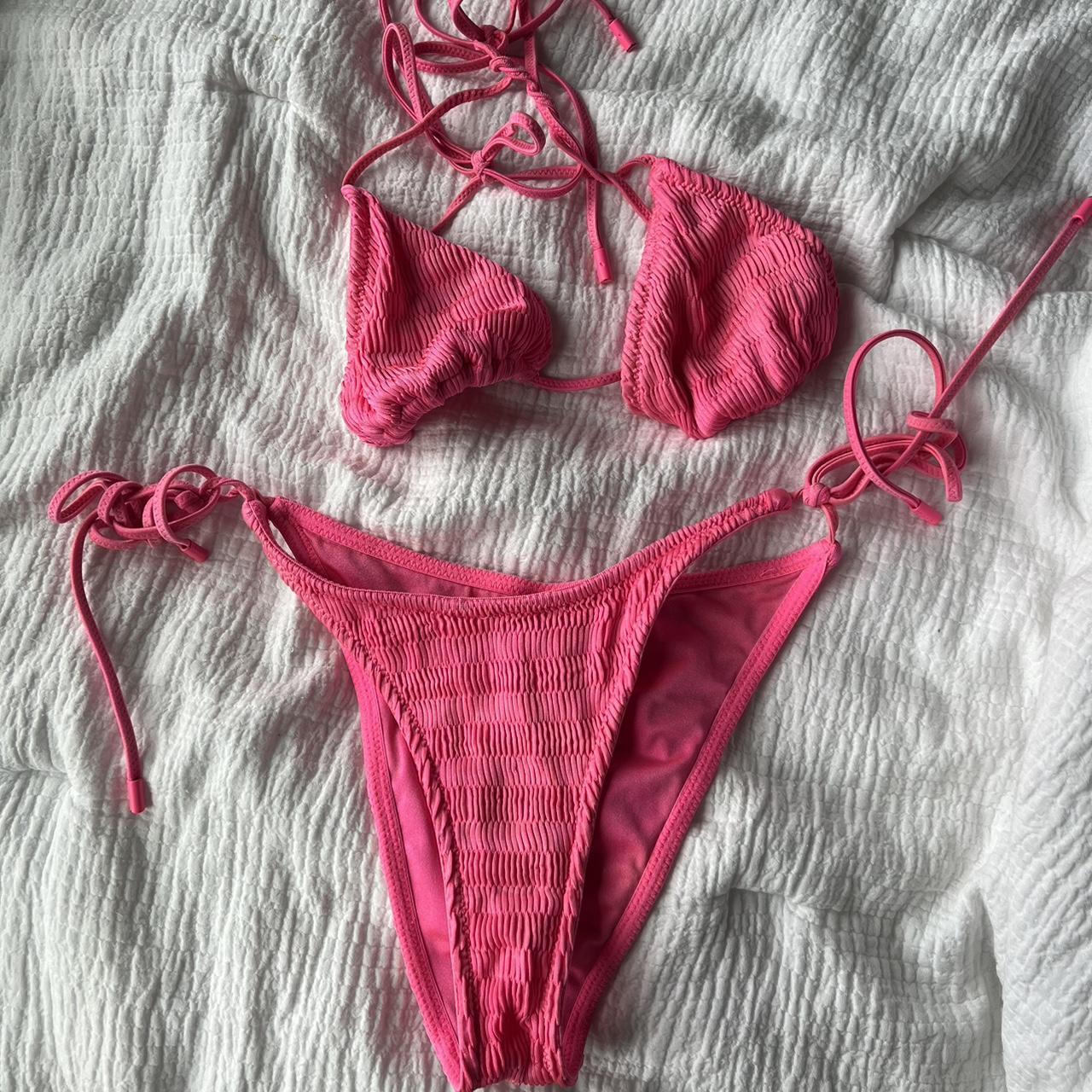 Pink Triangl Bikini!!! - Top size large - Bottom... - Depop