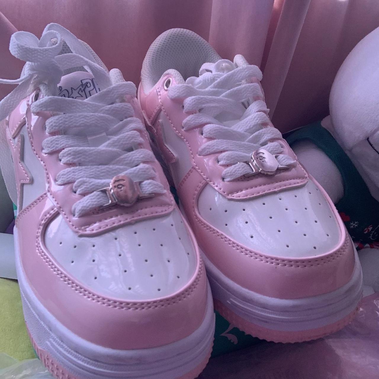 Baby pink hello kitty air mix bapestas in size 6 new... | Depop