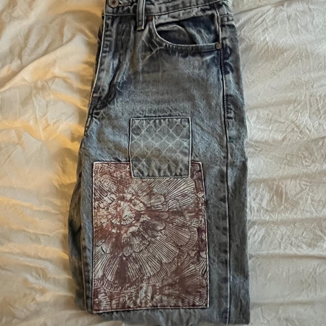 Cute patch work jeans Size 27 US Love these ️ - Depop