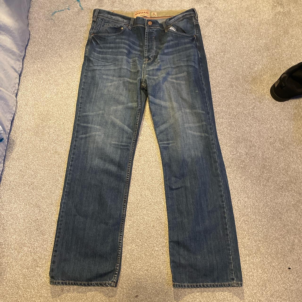 Nice baggy jeans 38 waist 32 leg Clean - Depop