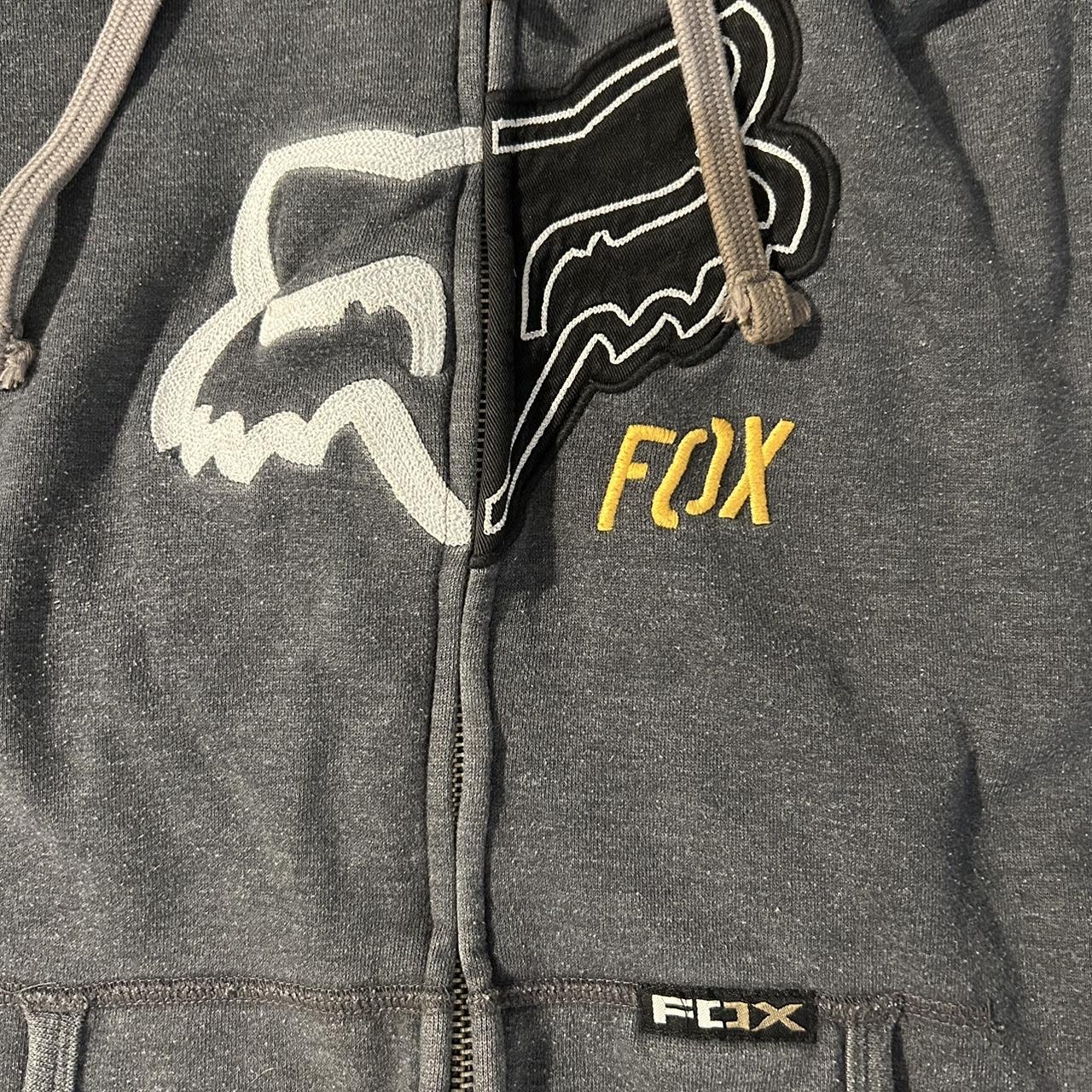 FOX ZIP UP HOODIE SIZE LARGE FOX TAG #FOXRACING - Depop