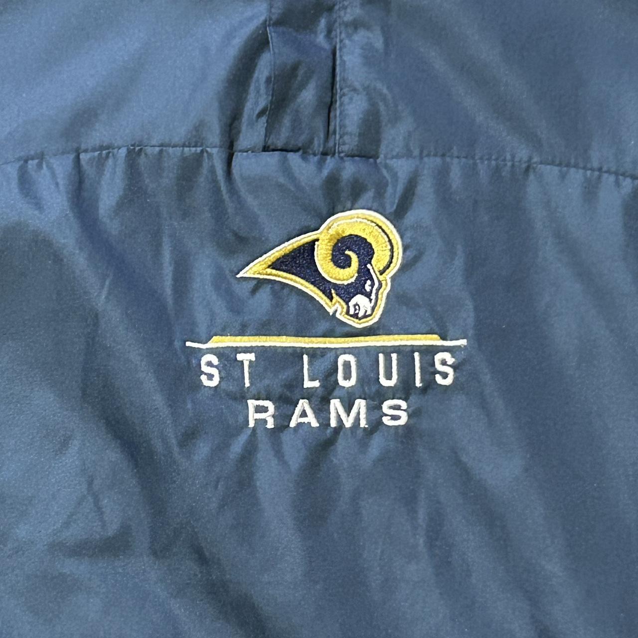 VINTAGE ST.LOUIS RAMS REVERSIBLE JACKET SIZE... - Depop