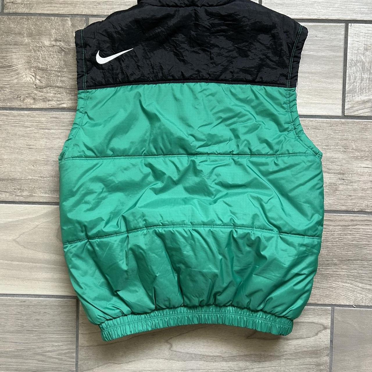 vintage two tone nike puffer vest essential nike... - Depop