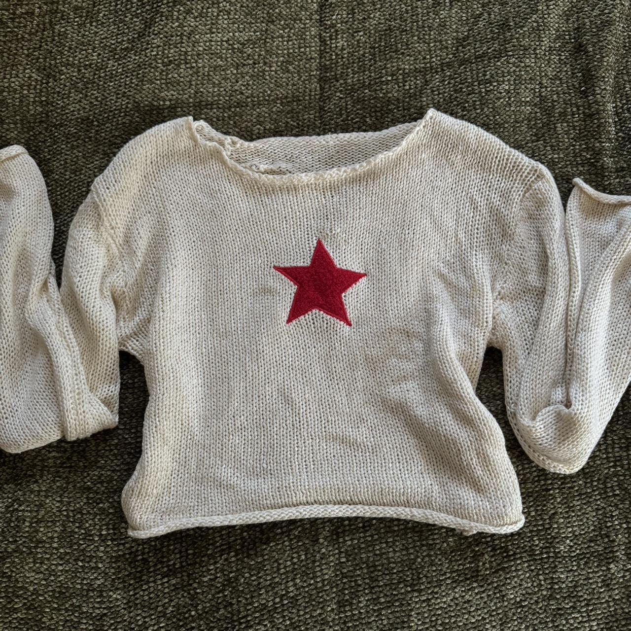 cute knit stargirl sweater - Depop