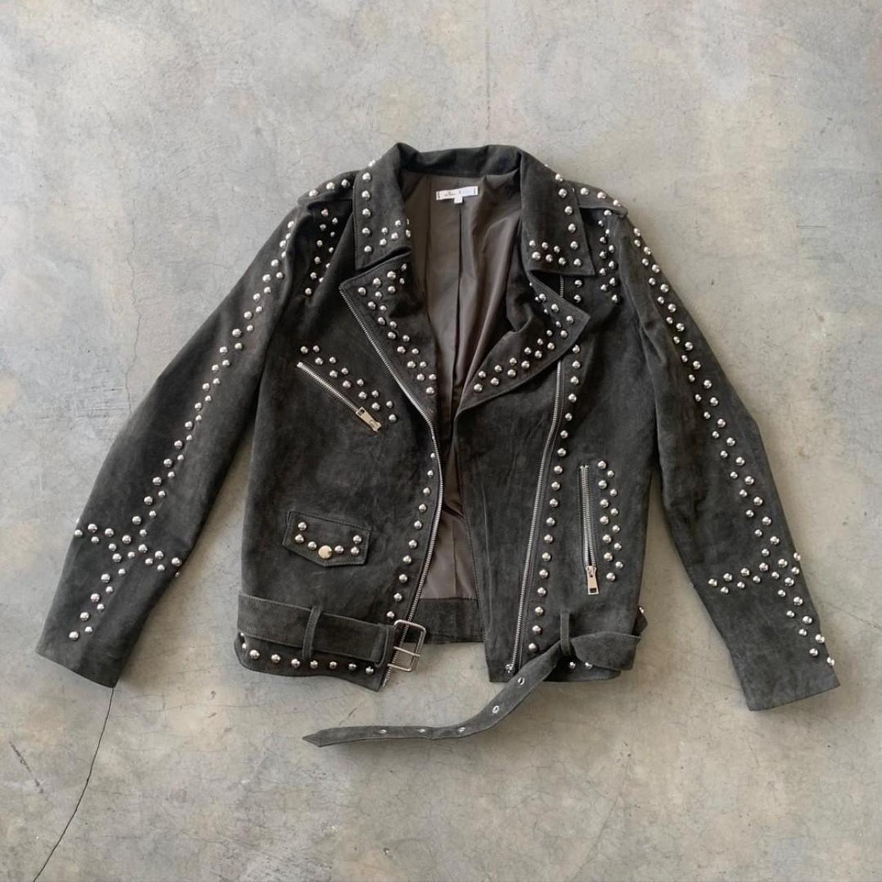 Willow & Clay Women's Grey and Green Jacket | Depop