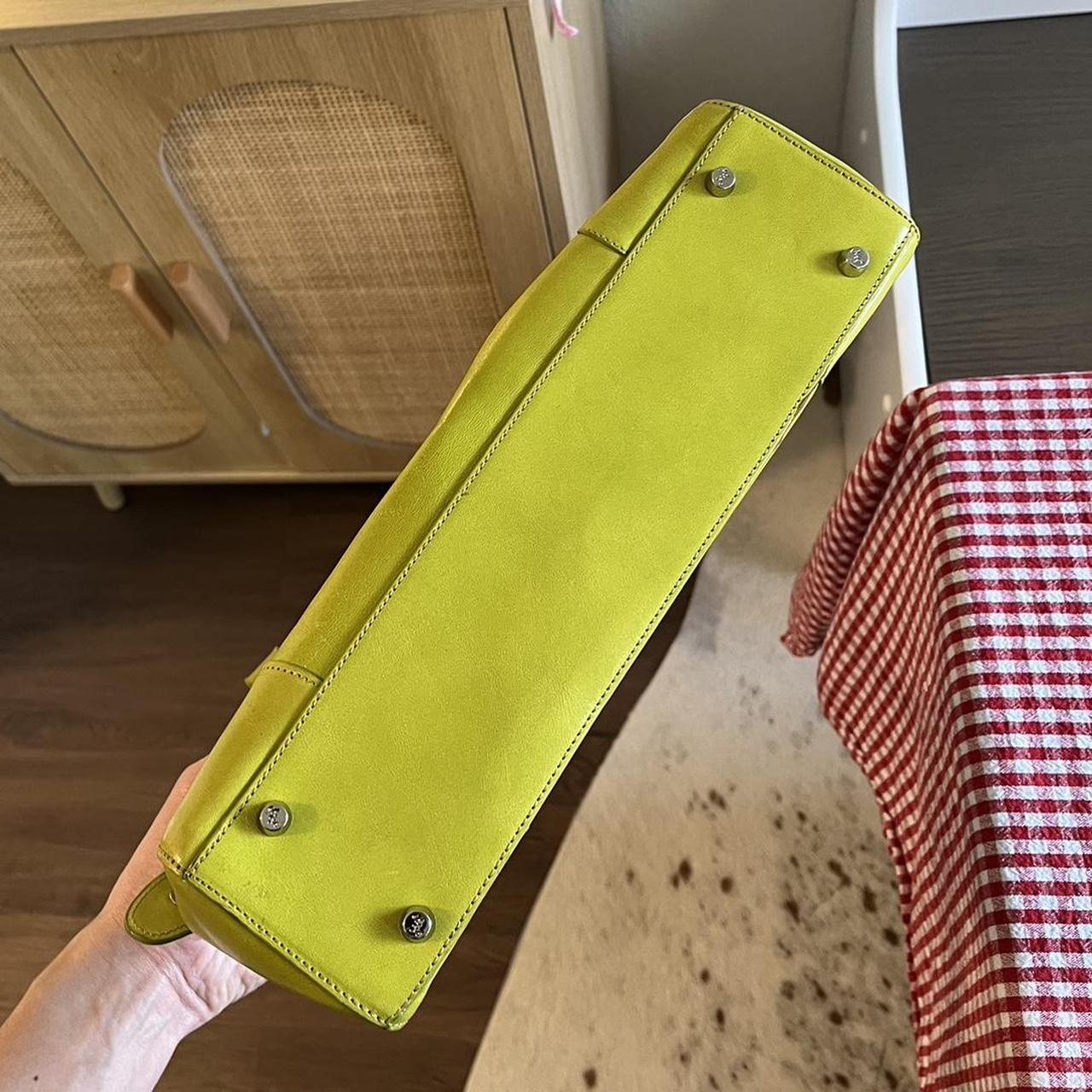 lime green Monsac shoulder bag. genuine leather and... - Depop