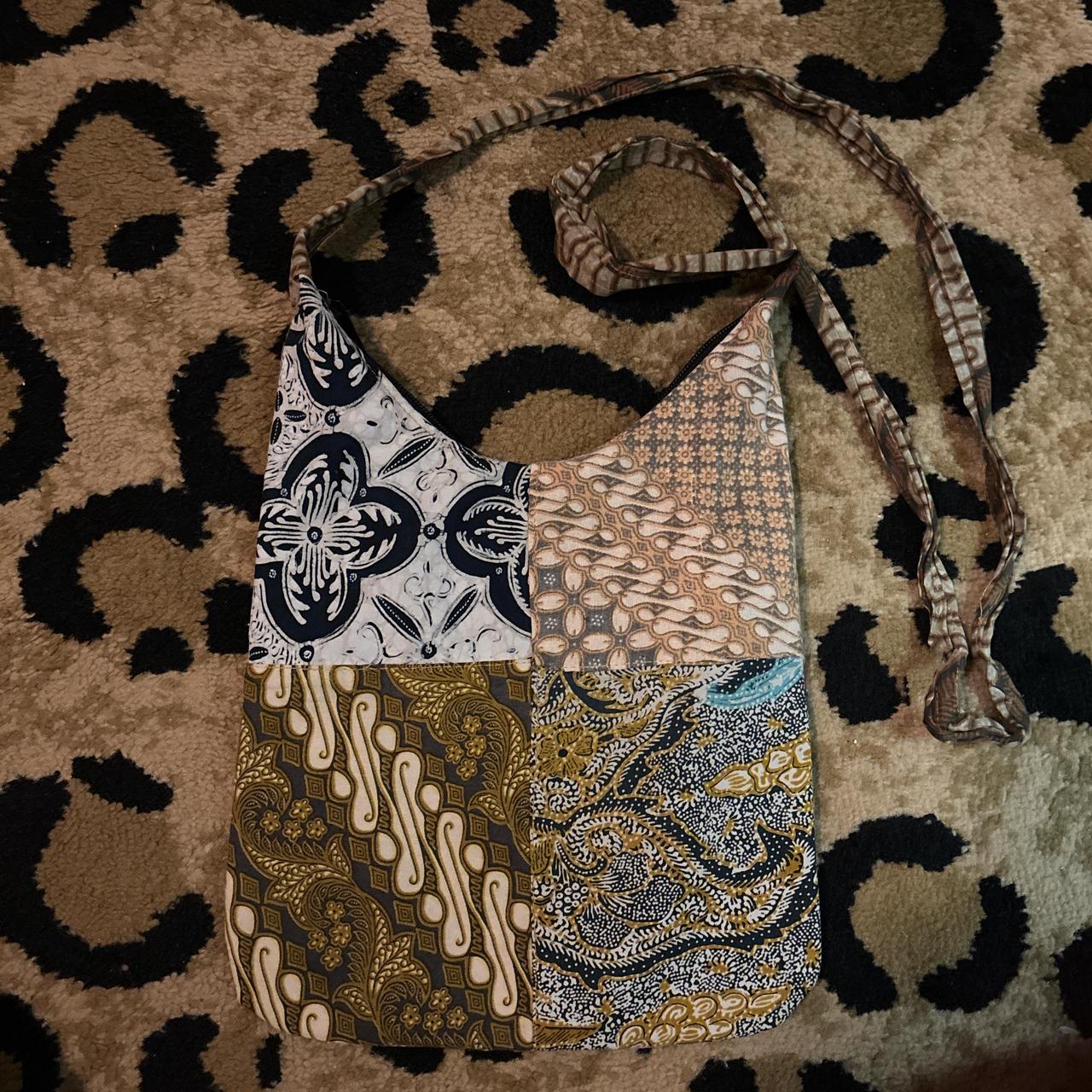 Boho bohemian style pattern patchwork cross body bag... - Depop