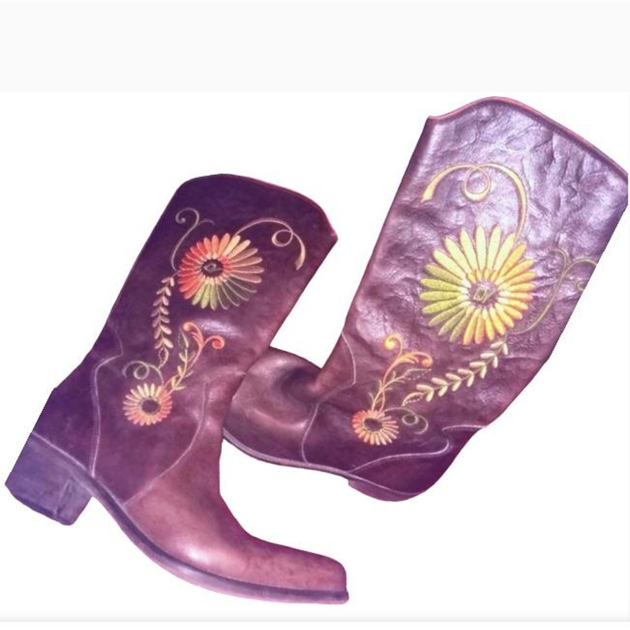 Precious Destroy Brand Boots, vintage 90s, Texan,... - Depop