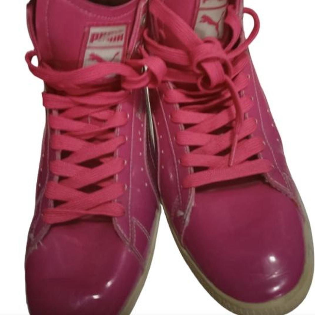 Puma ankle boots, vintage 00s, patent leather, size... - Depop