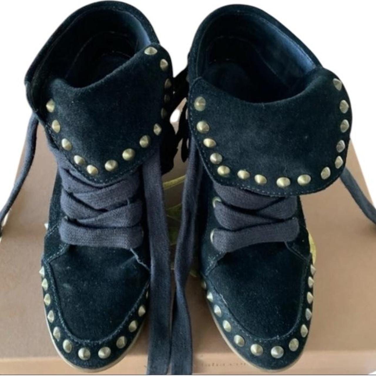 Sneakers with inner wedge, ASH brand, with gold... | Depop