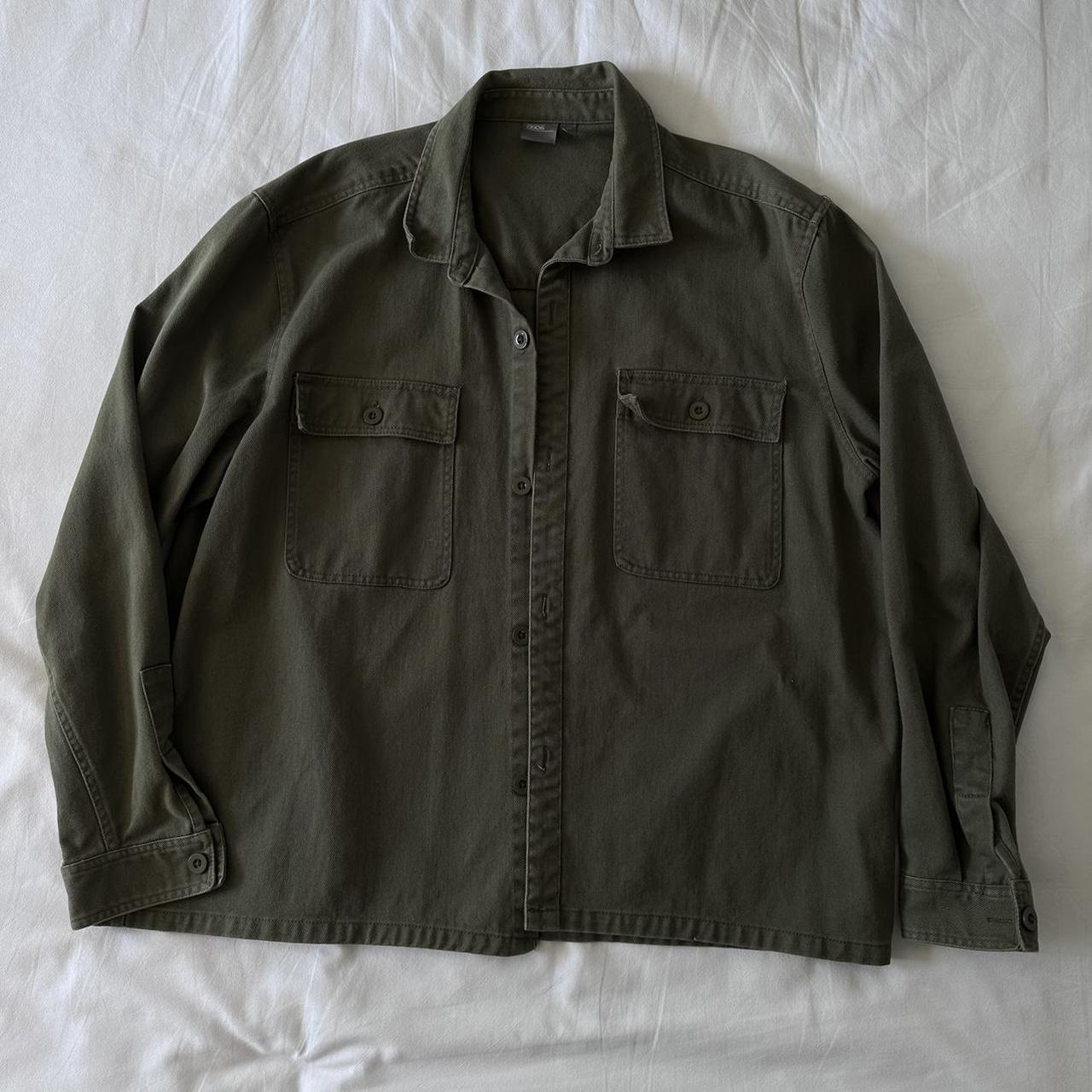 Heavyweight canvas military over shirt #military... - Depop