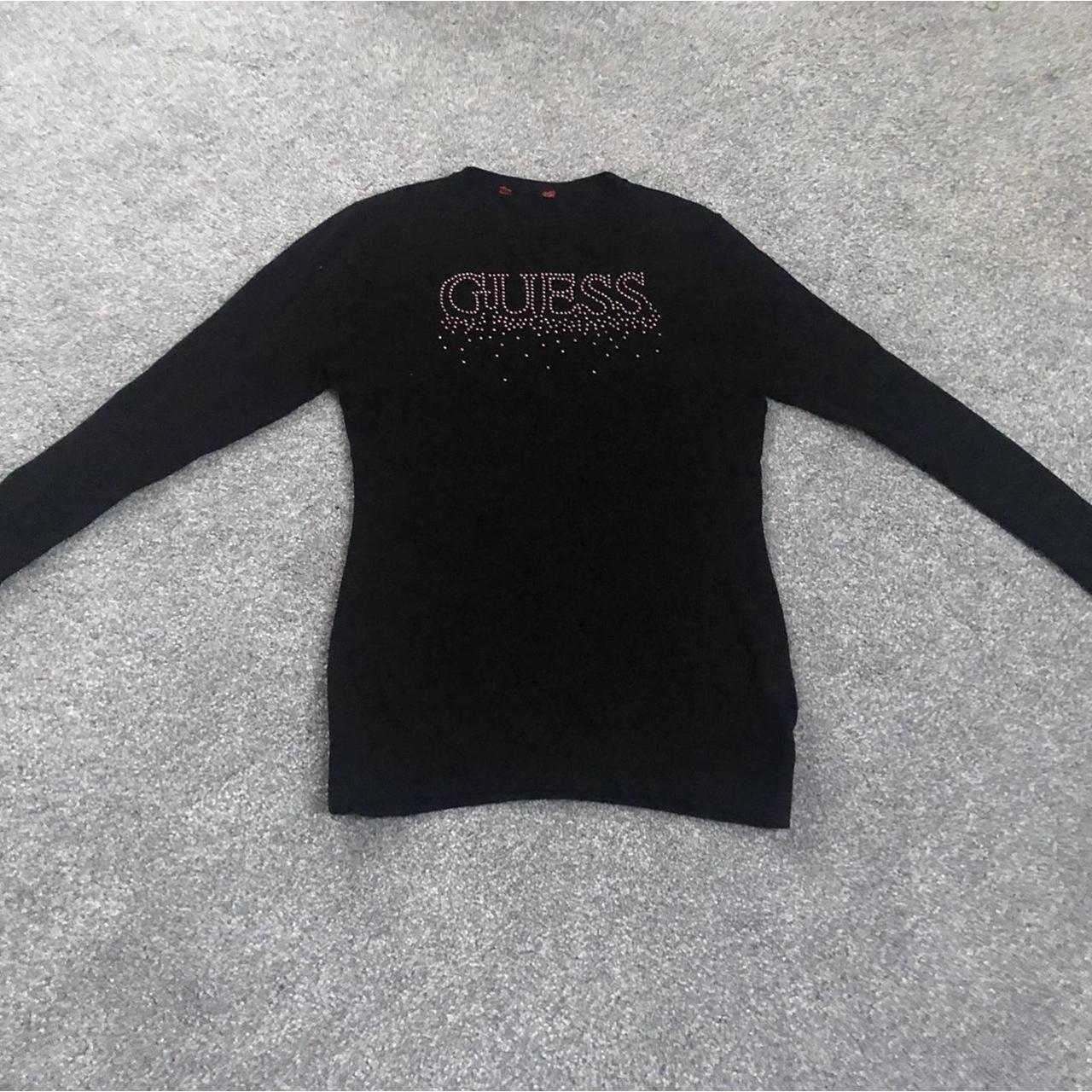 GUESS pink rhinestone sweater / jumper UK6 - 8 Not... - Depop