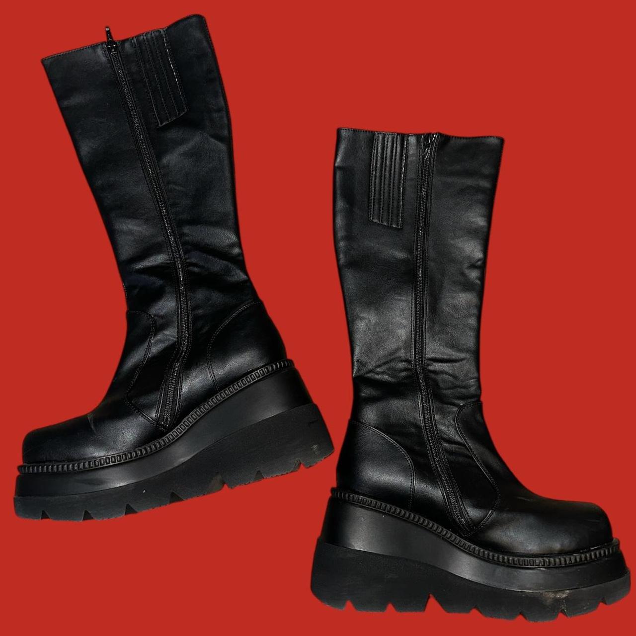 black platform Demonia boots with box🖤 length of... | Depop