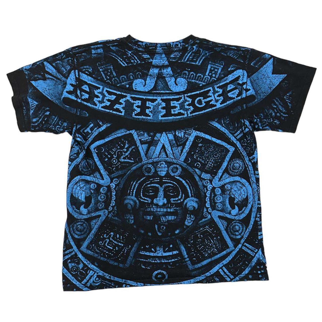 Vintage Azteca Mexico All Over Print T-shirt Mens... - Depop