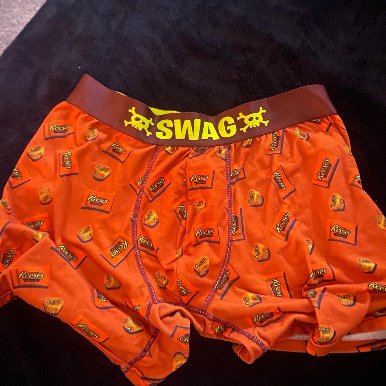 Orange Reese's Peanut Butter Cup boxers... | Depop