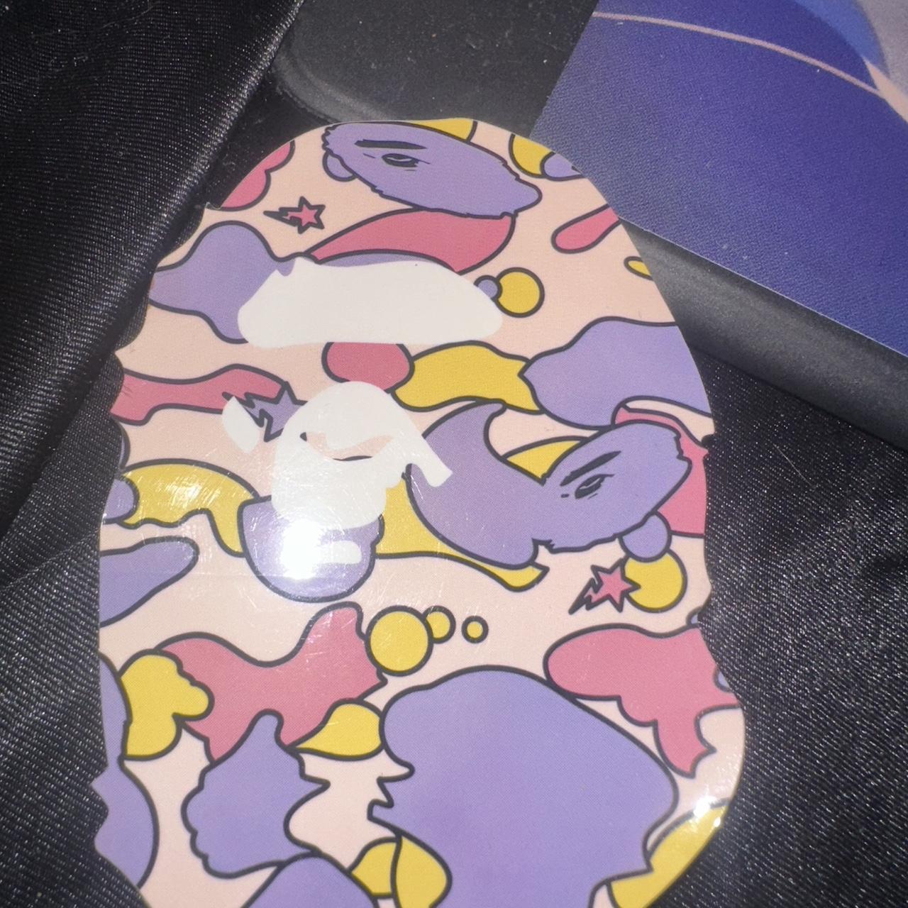 BAPE pink & purple face mask #streetwear 3 stickers... | Depop