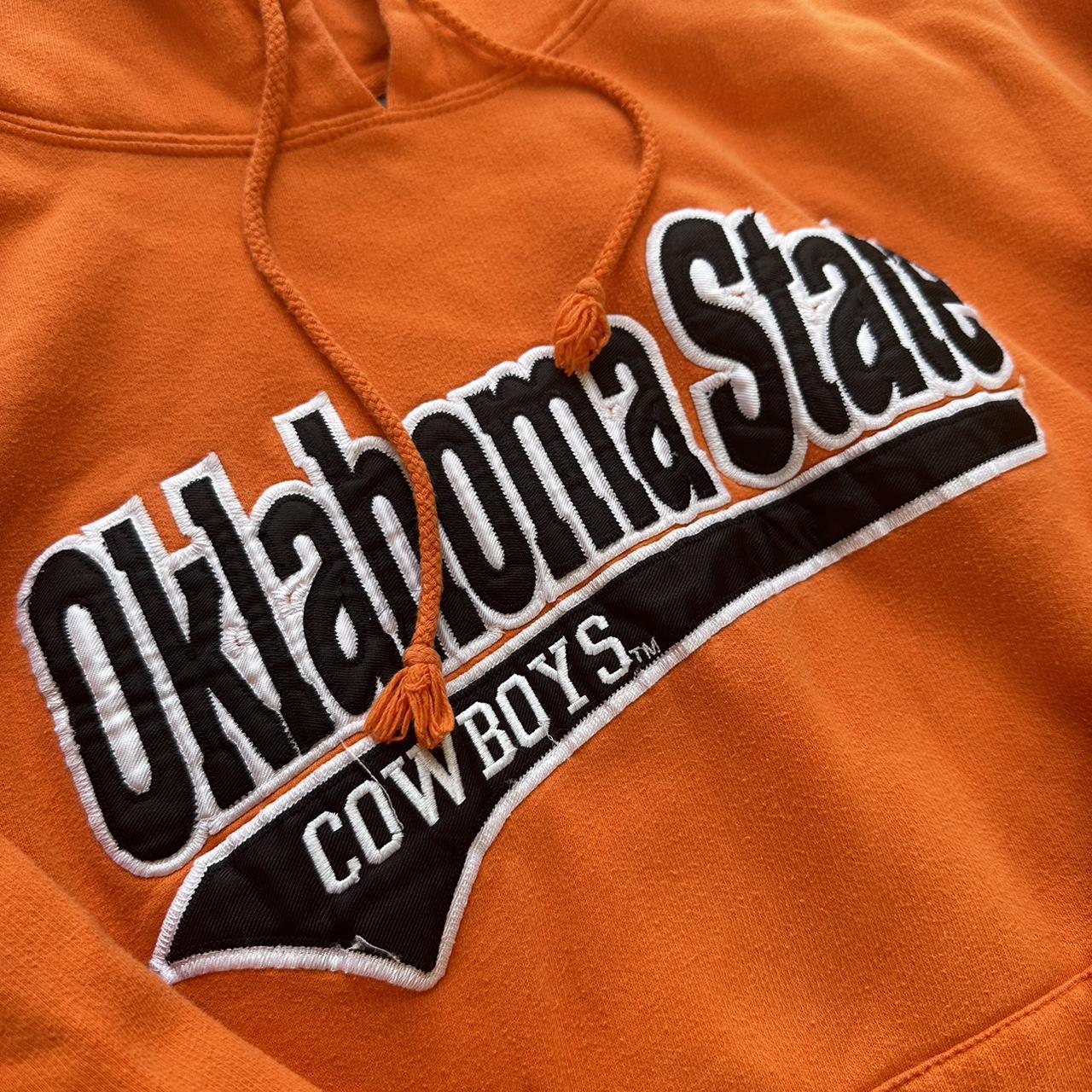 00s Oklahoma State Patch Spellout Hoodie Tagged... - Depop