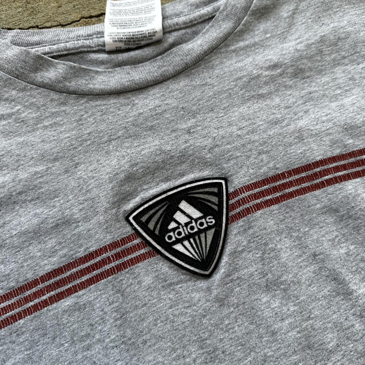 00s Adidas Patch Long Sleeve Shirt Tagged large,... - Depop