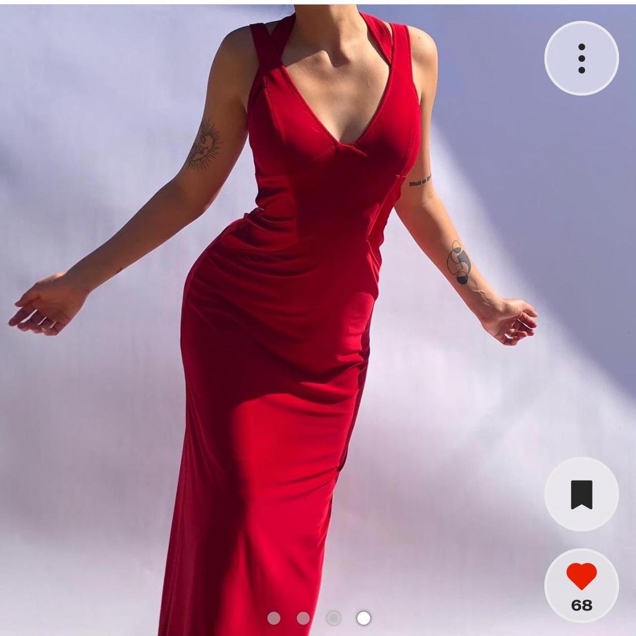 A stunning 90s red ball gown Repop - I have worn... - Depop