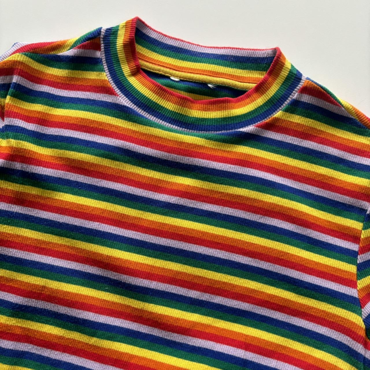 MONKI RAINBOW STRIPE SKIVVY I cut the tags off but... - Depop