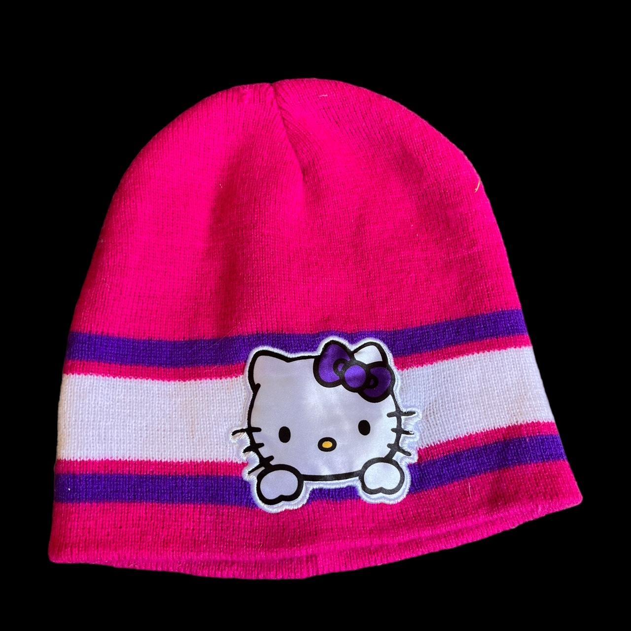 Hello Kitty Men's Pink and White Hat | Depop
