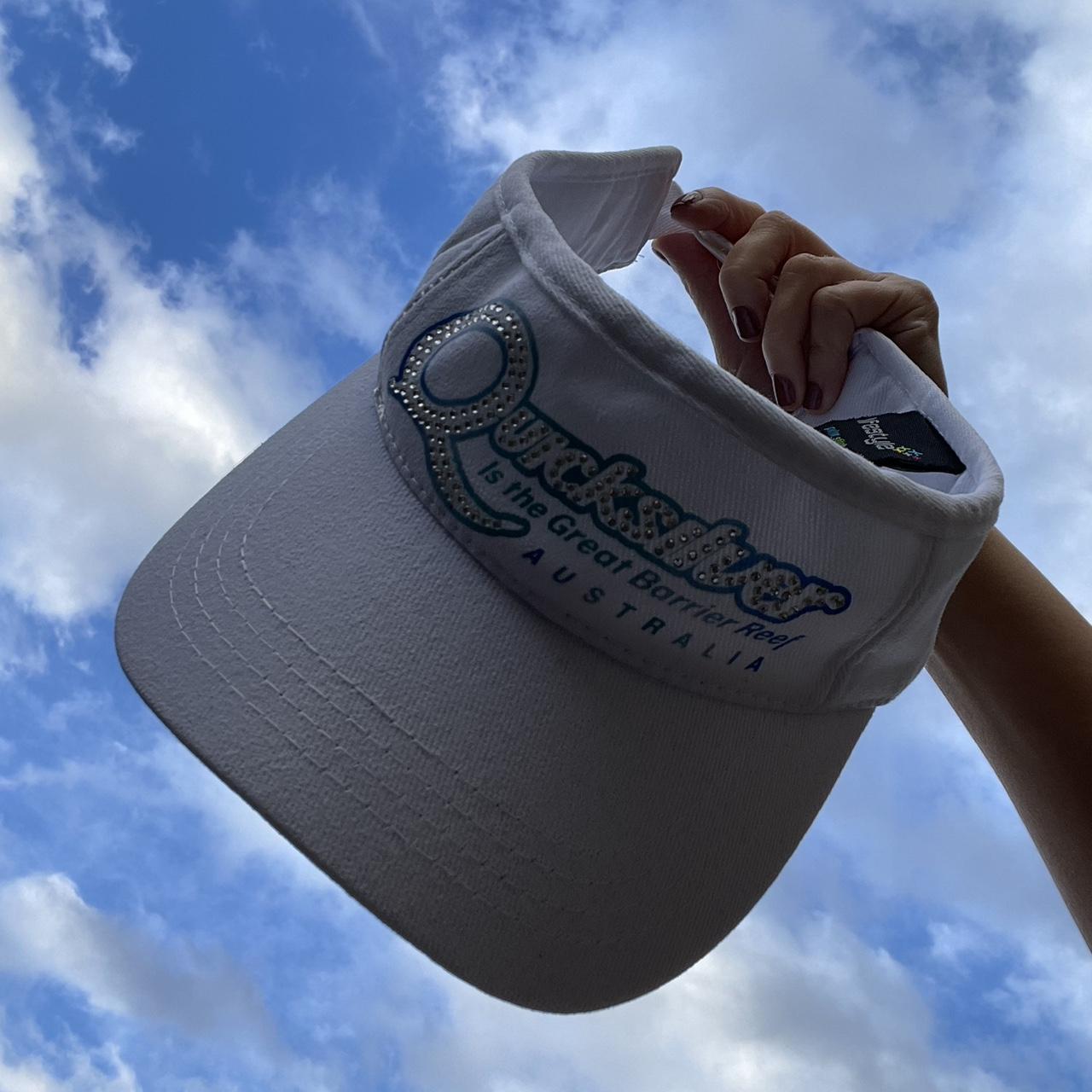Bedazzled quicksilver barrier reef visor hat ♡ This... - Depop