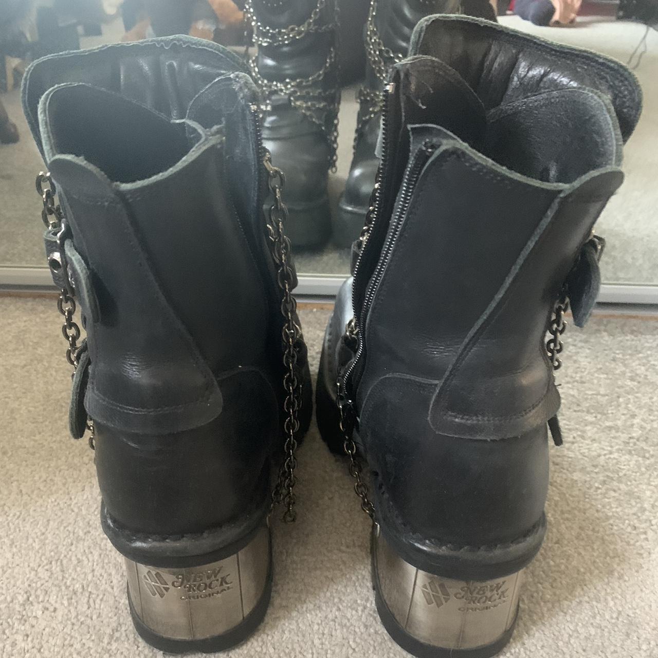 Black new rock boots cow women. Leather boots with... - Depop