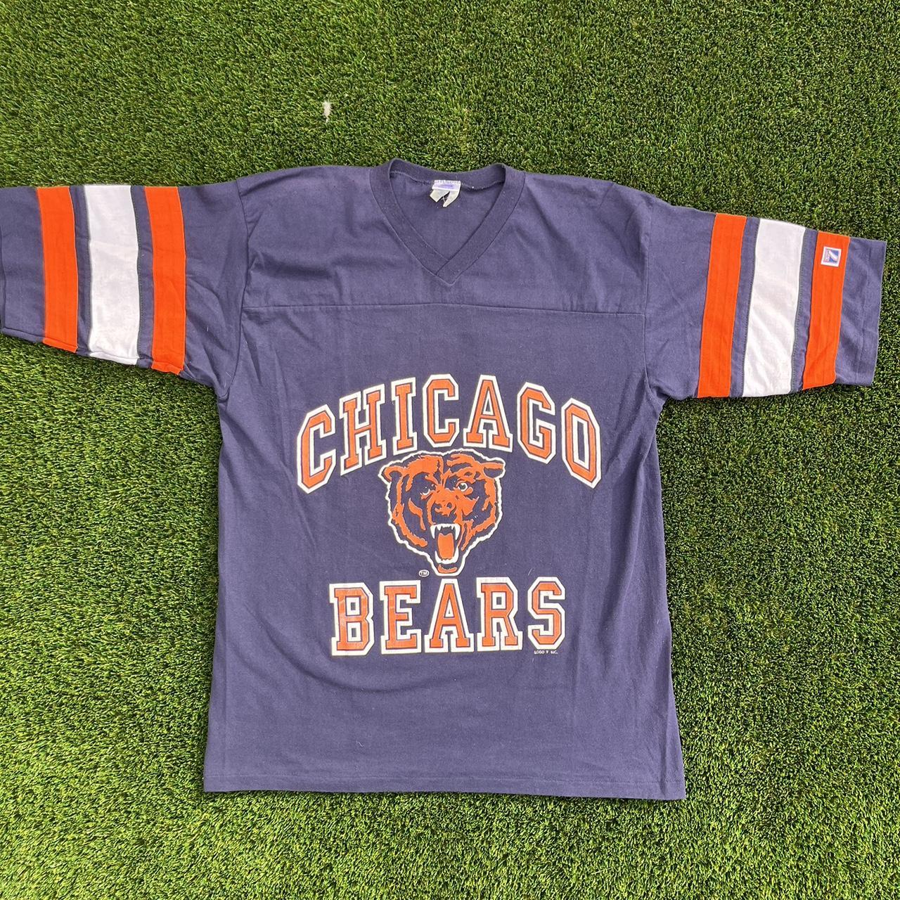 Vintage 80s NFL Chicago Bears Logo 7 shirt jersey... - Depop
