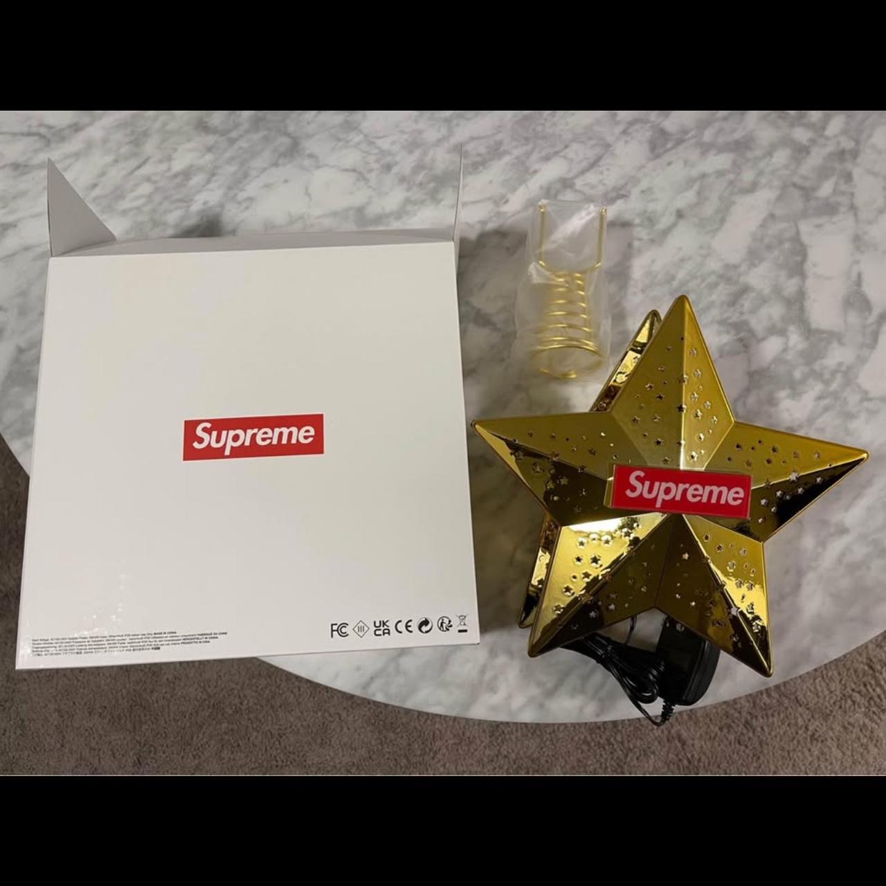 New Supreme Christmas Tree Topper Gold Star - Depop