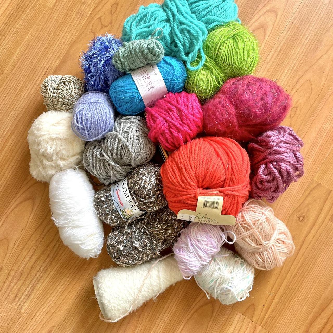 20 yarn bundle new and used mixed Mixed size #yarn... - Depop
