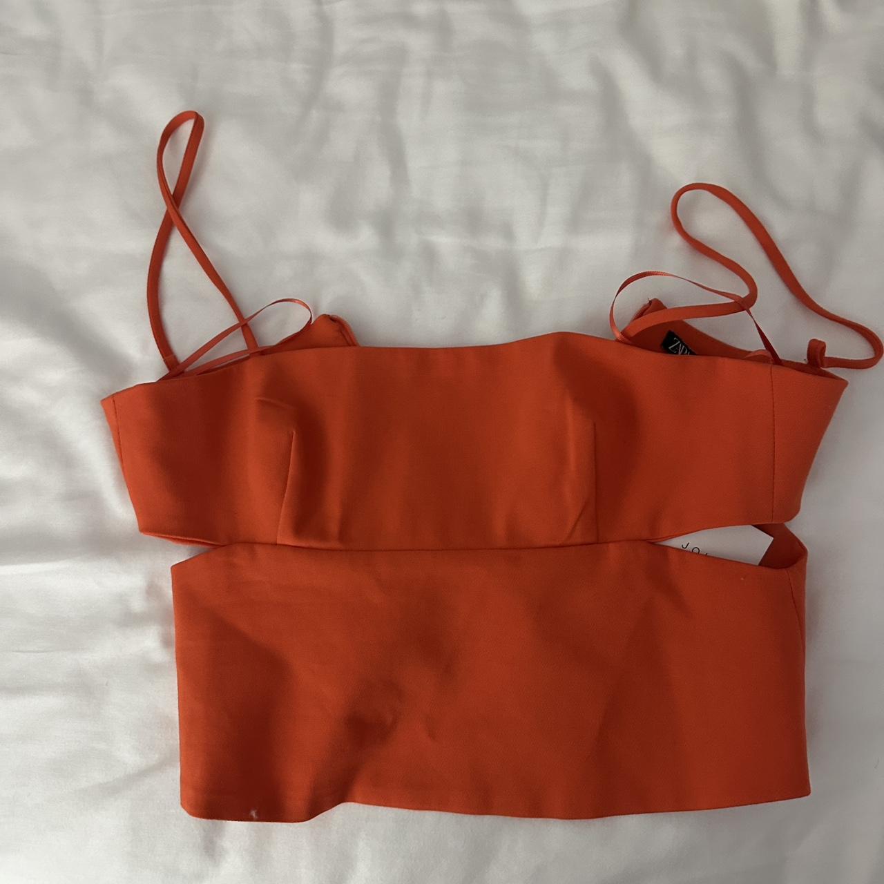 Zara red going out top BRAND NEW - Depop