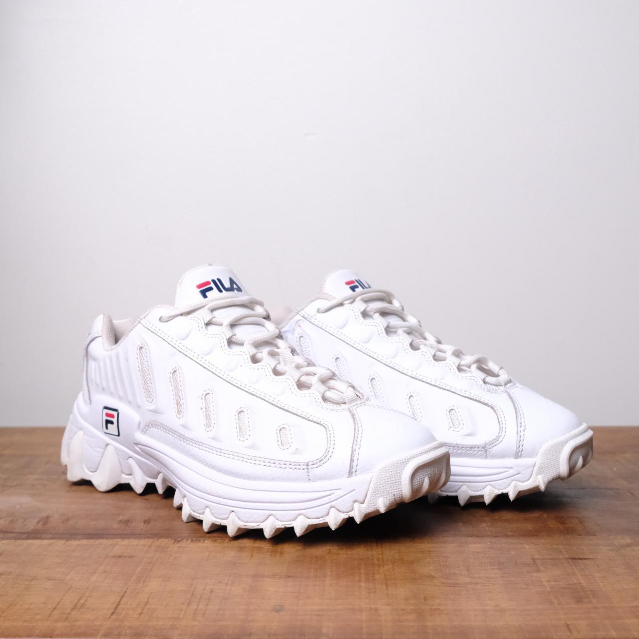// Fila Confiscate White Chunky Sneakers Fair,... - Depop