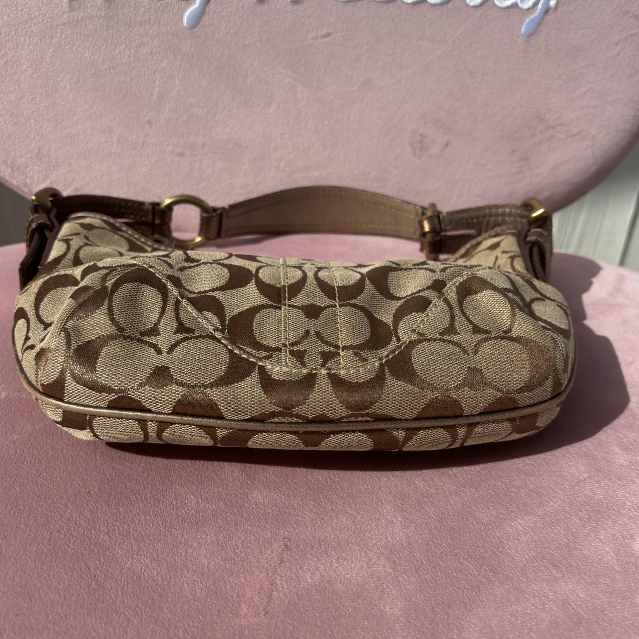 Brown Coach sparkly monogram Vintiage small hobo... | Depop