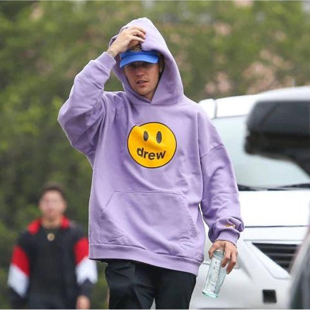 Drew lavender hoodie S, but can fit M Small stain... - Depop