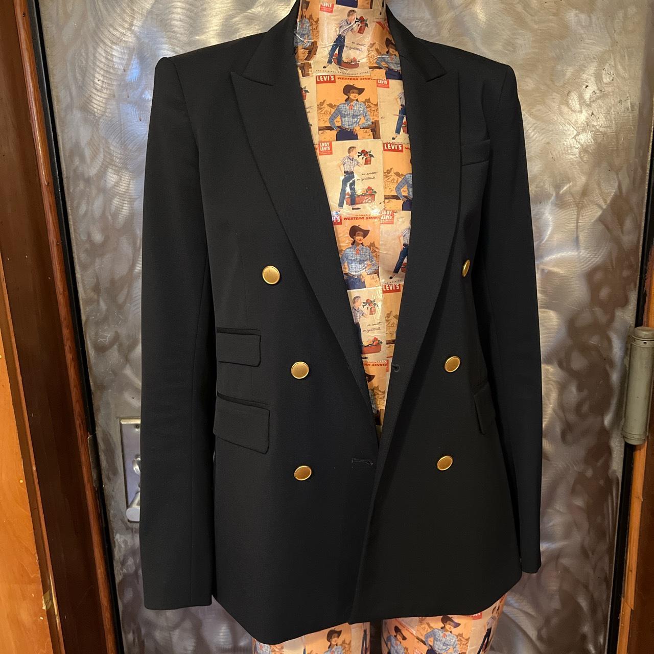 Double breasted Theory blazer with gold button.... - Depop